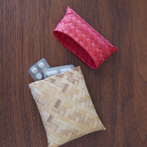 Bamboo pouch (4” x 4”) – Ocher Studio